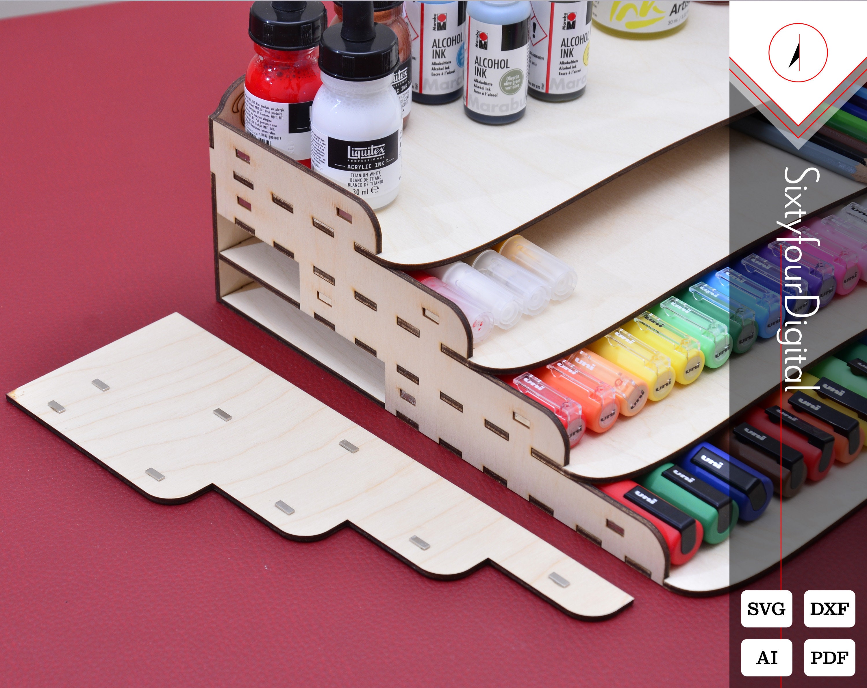Markers Desk Organiser - Laser Cutting Files - Instant Download ...