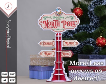 Custom North Pole Sign - Etsy
