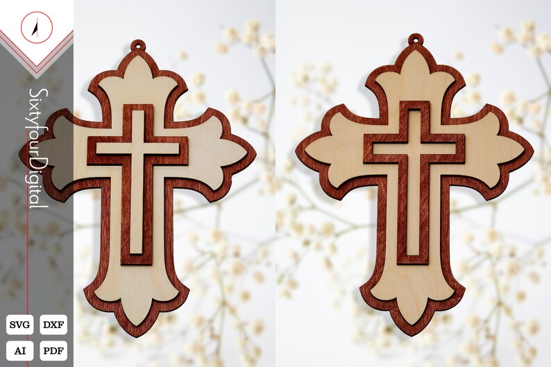 Christian Crosses - 10 Designs - Laser Cut Files - Glowforge - Cricut ...
