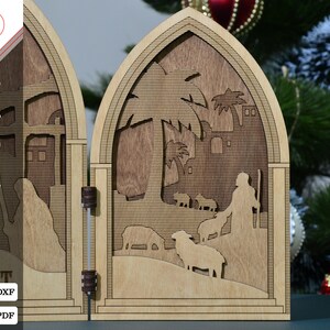 Nativity Triptych With Customisable Family Name - 3/6 Layers - Laser ...