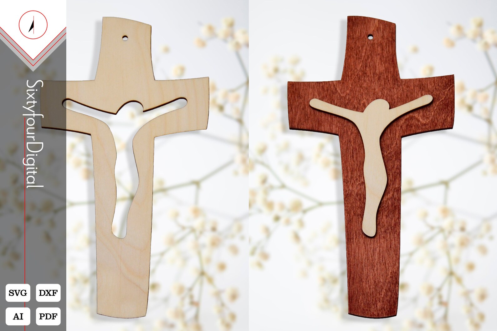 Christian Crosses - 10 Designs - Laser Cut Files - Glowforge - Cricut ...