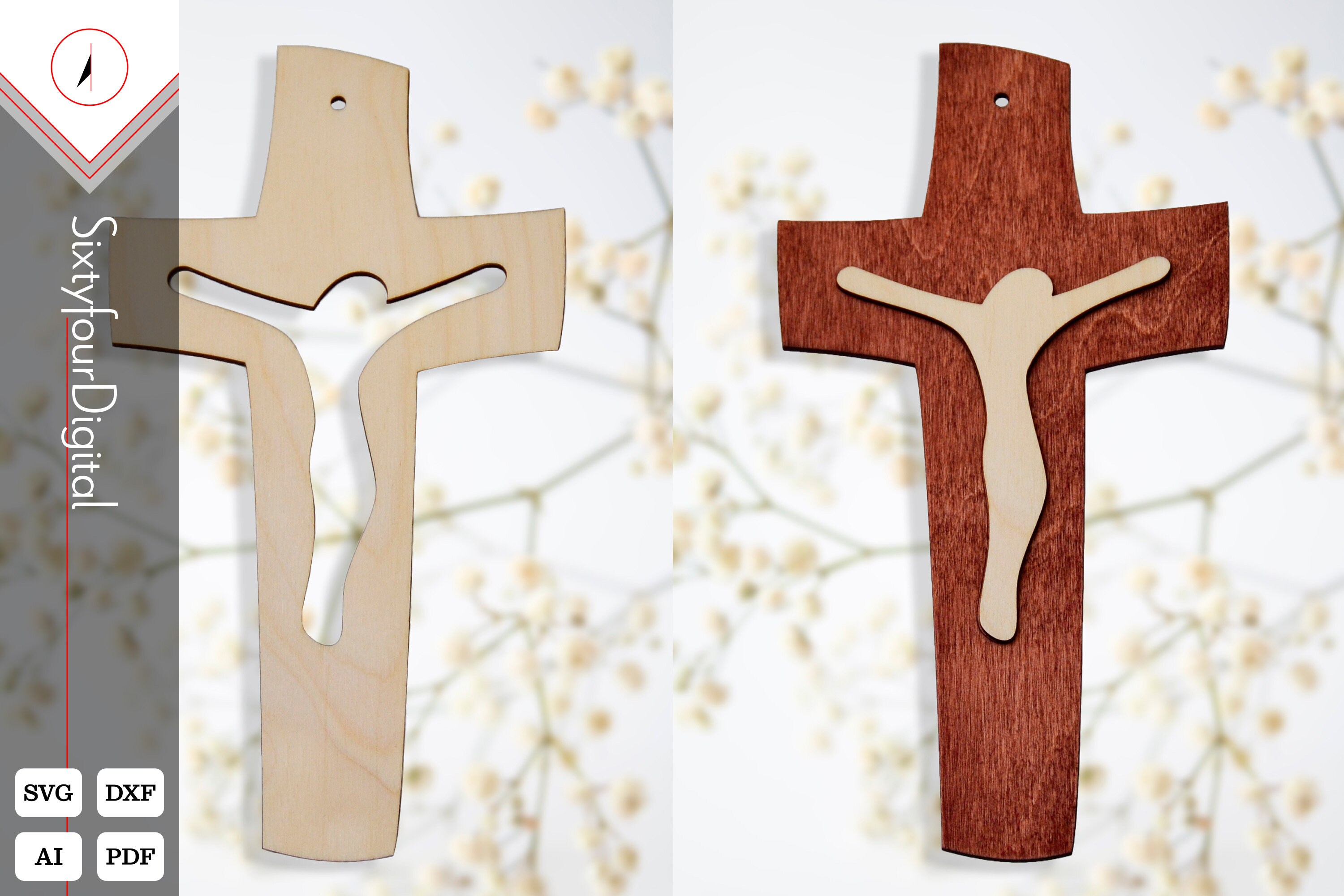 Christian Crosses - 10 Designs - Laser Cut Files - Glowforge - Cricut ...