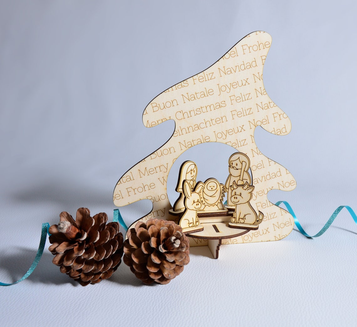 3 Styles Nativity Scene Laser Cut Files Glowforge Instant - Etsy
