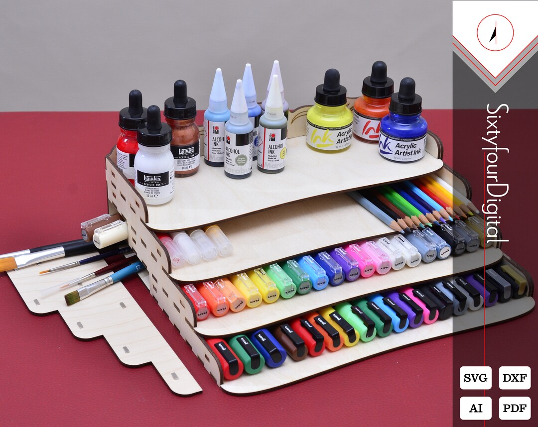 Markers Desk Organiser - Laser Cutting Files - Instant Download ...