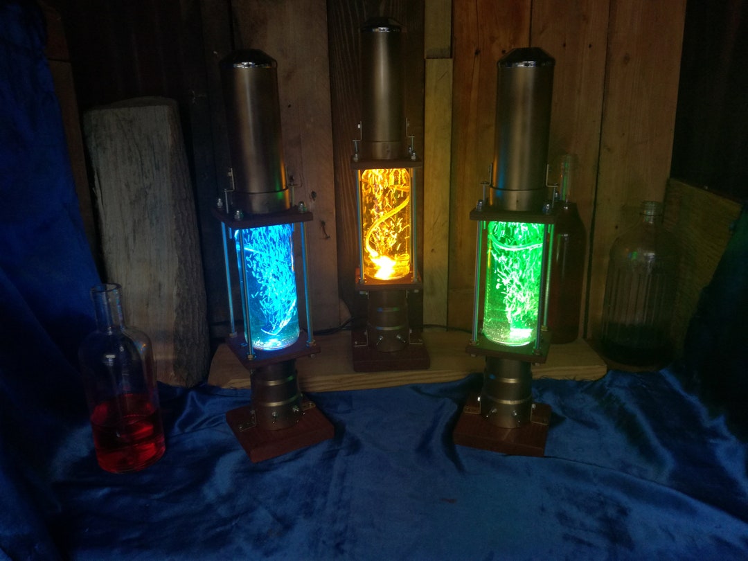 Mad Scientist's Lamp, Steampunk Lamp With Bubbling Effect - Etsy