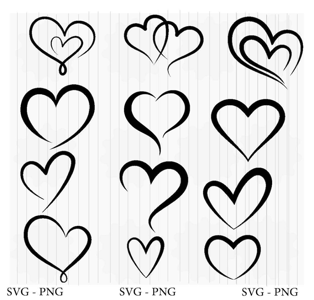 Half Heart Shape SVG, Name Frame Svg, Valentine Heart Svg, Open Heart ...