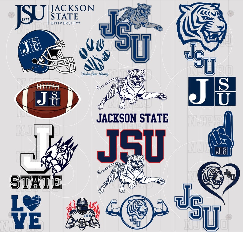 Jackson State University Tigers SVG, JSU Theeilove, Jackson State ...