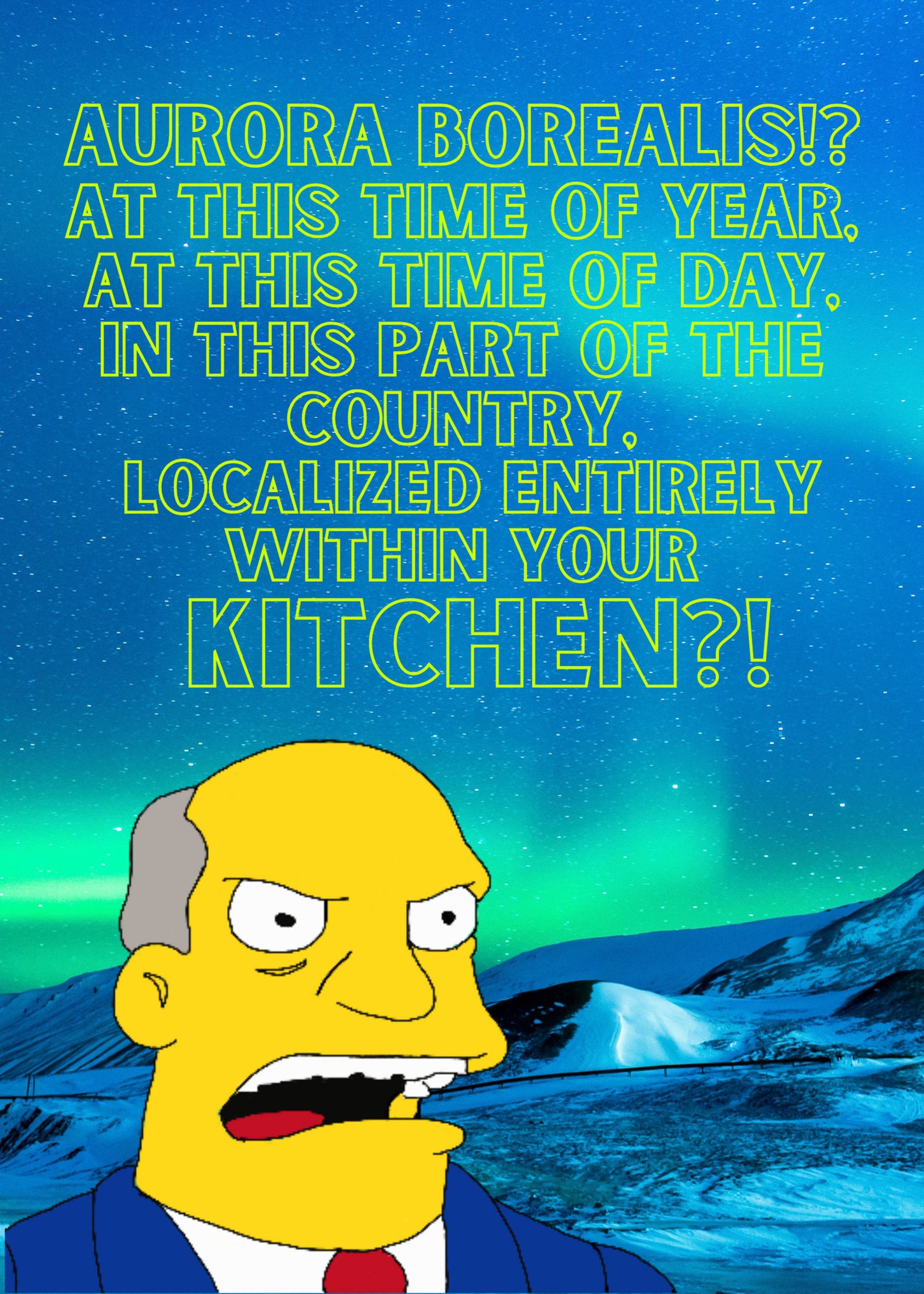 The Simpsons Aurora Borealis Card Superintendent Chalmers A5 Gift ...