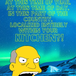 The Simpsons Aurora Borealis Card Superintendent Chalmers A5 Gift ...