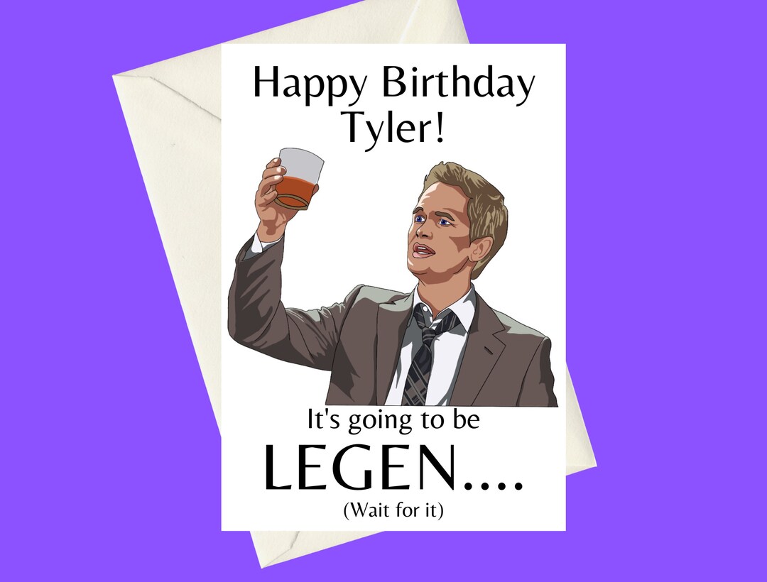 Personalised Barney Stinson How I Met Your Mother HIMYM A5 Birthday ...