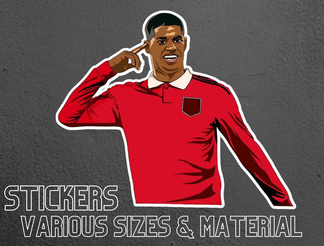 Footballer Soccer Player Marcus Rashford Stickers Available in Matte or ...
