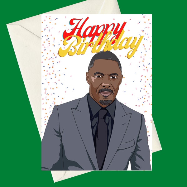 Idris Elba Birthday Card - Etsy