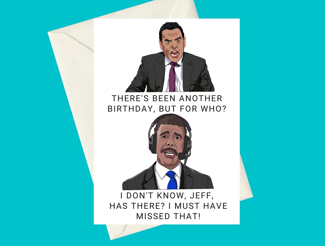 Chris Kamara Jeff Stelling Sky Sports Pundit Novelty Birthday A5 Card ...