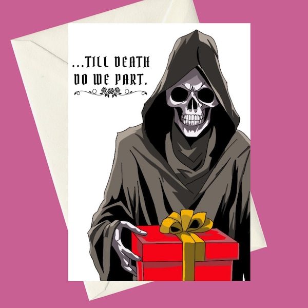 Grim Reaper Birthday Card - Etsy
