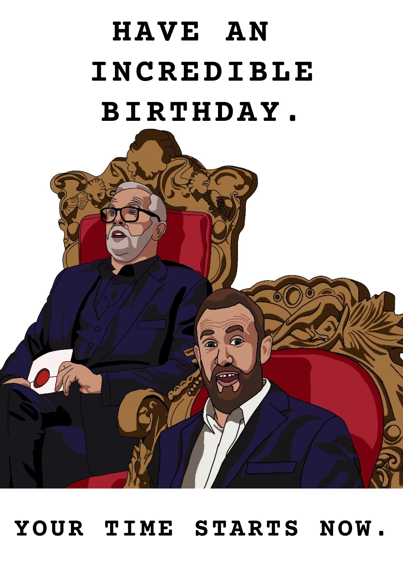 Taskmaster Greg Davies Little Alex Horne Birthday A5 Card, Perfect for ...