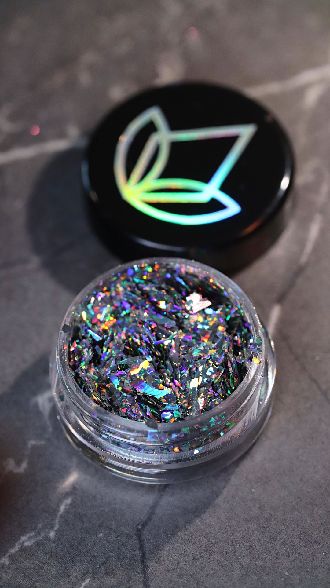 POLARIS - Holographic Eyeshadow, Makeup Flakes, Rainbow Silver ...