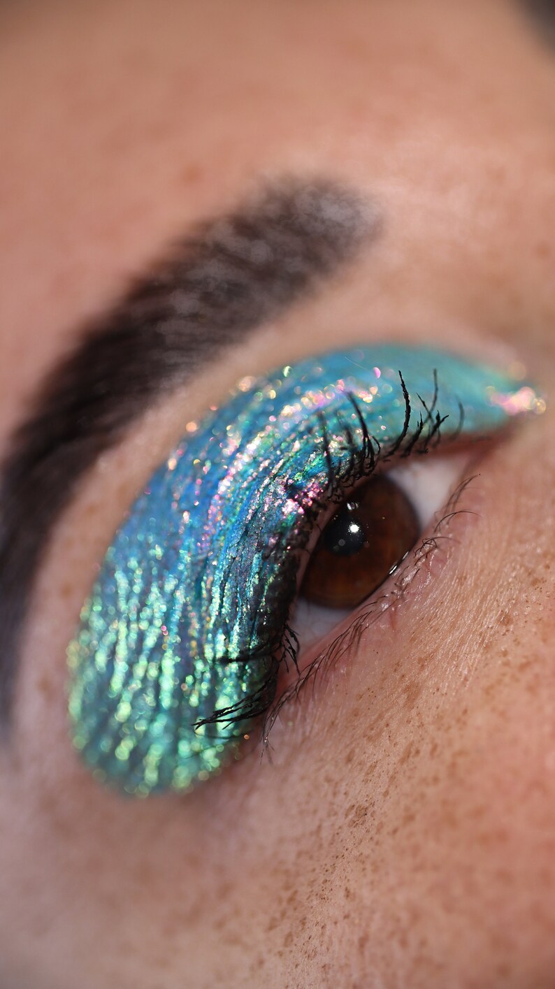 TWINKLE TEAL - Multichrome Glittery Loose/pressed Eyeshadow, Shinny ...