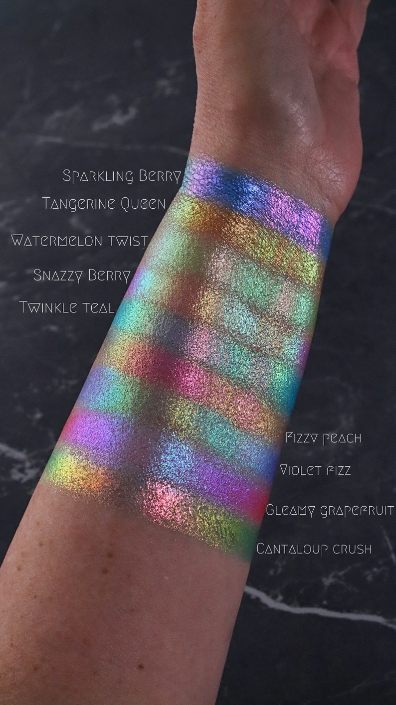 TWINKLE TEAL - Multichrome Glittery Loose/pressed Eyeshadow, Shinny ...