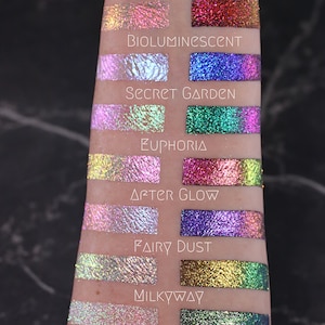 FAIRY DUST - Multichrome Loose Powder Eyeshadow, Sparkly Shifting Green ...