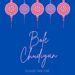 Bangle Cart Sign Indian Wedding Sign Bole Chudiyan - Etsy