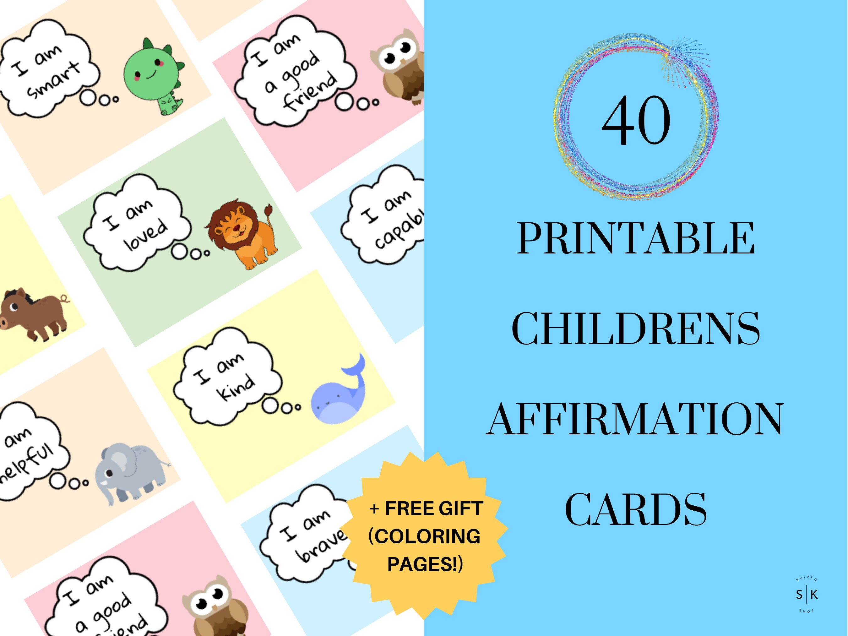 Childrens Affirmation Cards, Encouragement Cards for Kids, Daily ...