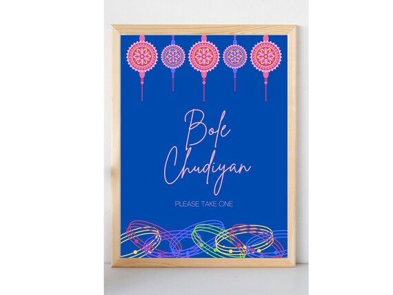 Bangle Cart Sign Indian Wedding Sign Bole Chudiyan - Etsy