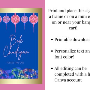 Bangle Cart Sign Indian Wedding Sign Bole Chudiyan - Etsy