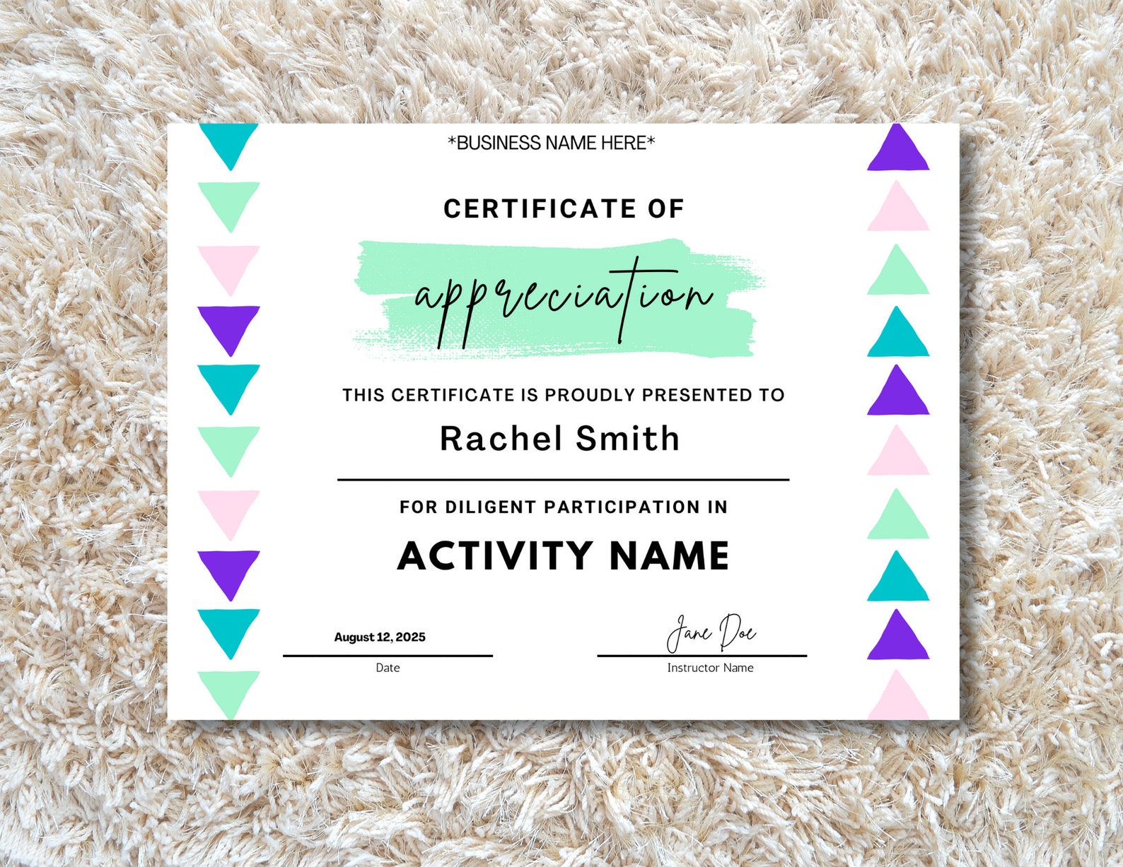 Certificate of Appreciation, Classroom Award, Appreciation Award ...