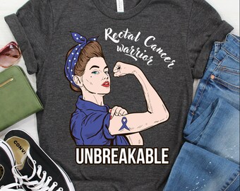 Colorectal Cancer Awareness Shirt,rectal Cancer Shirt,rectal Cancer ...