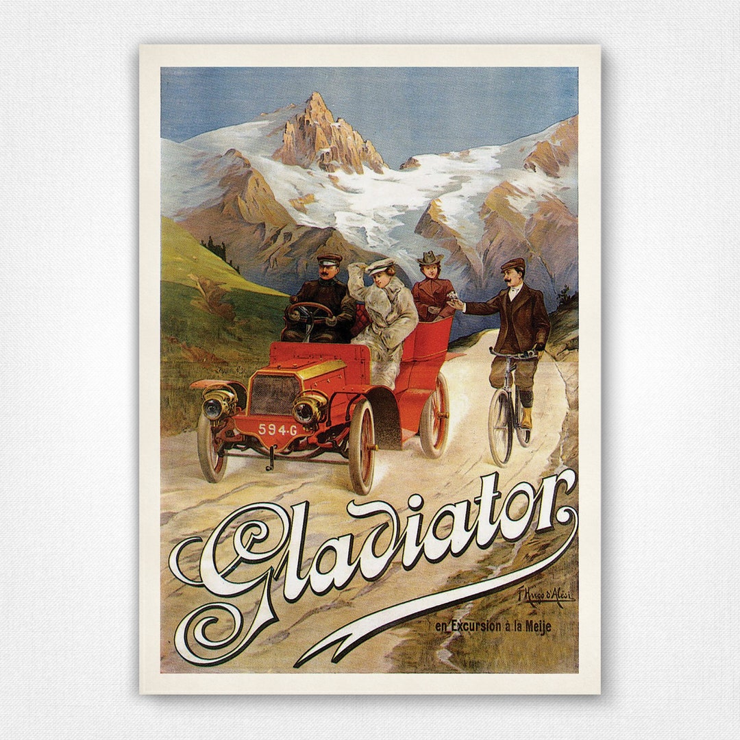 Gladiator En Excursion a La Meije Hugo Dalesi 1933 Poster A4, A3, A2 ...