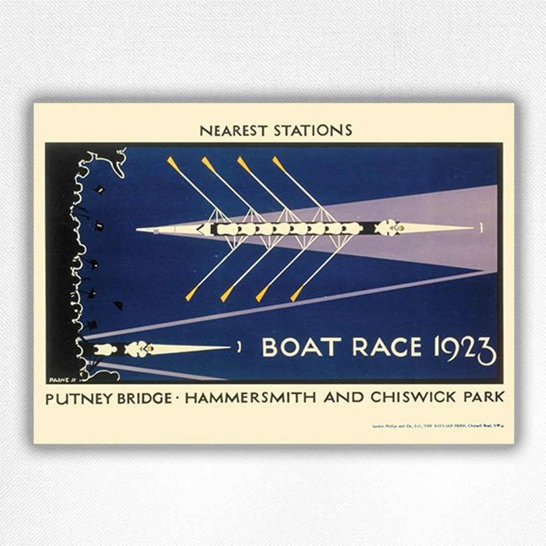 Boat Race Poster 1923 – Charles Paine Poster - A4, A3, A2, A1 & 50x70 ...