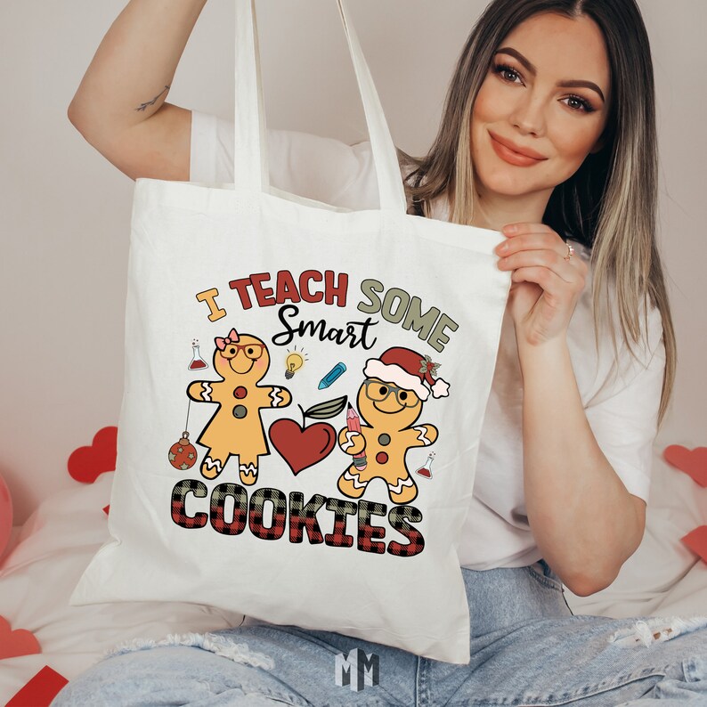 I Teach Some Smart Cookies Tote Bag for Teachers, Cute Shoulder Bag for ...