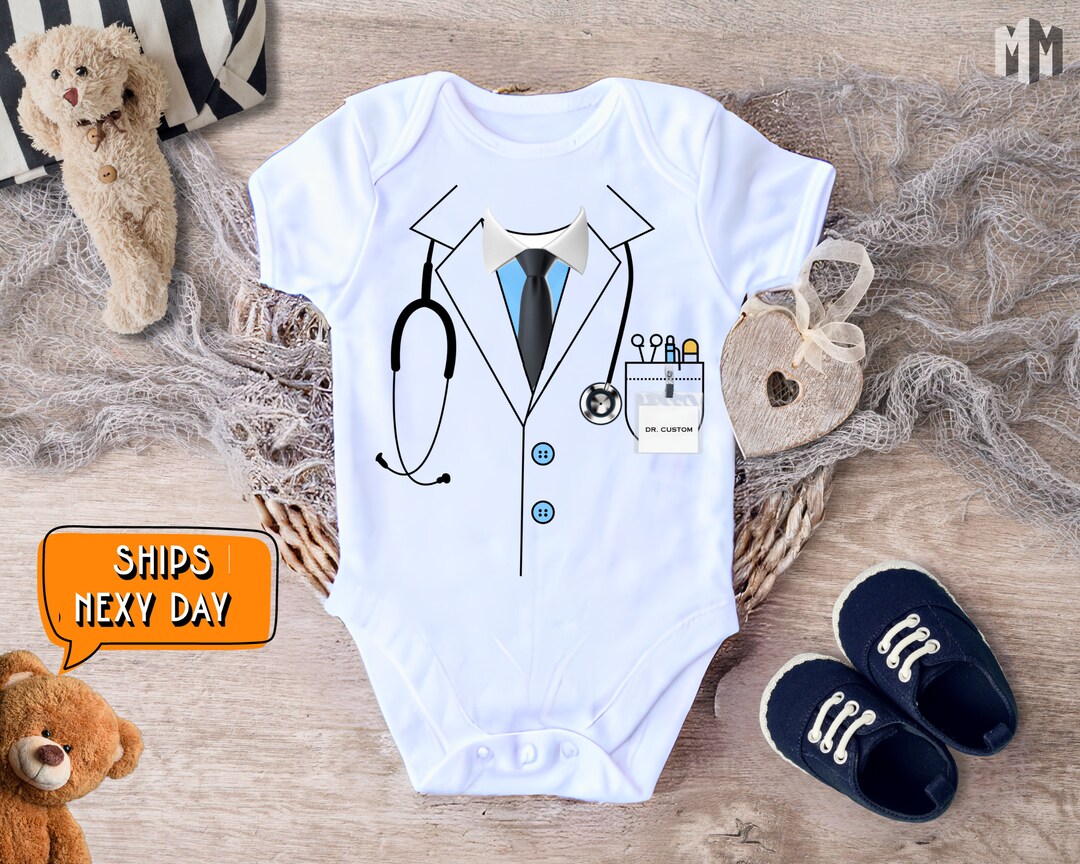 Custom Doctor Baby Bodysuit, Tiny Doc Clothing Him, Personalised Doctor ...