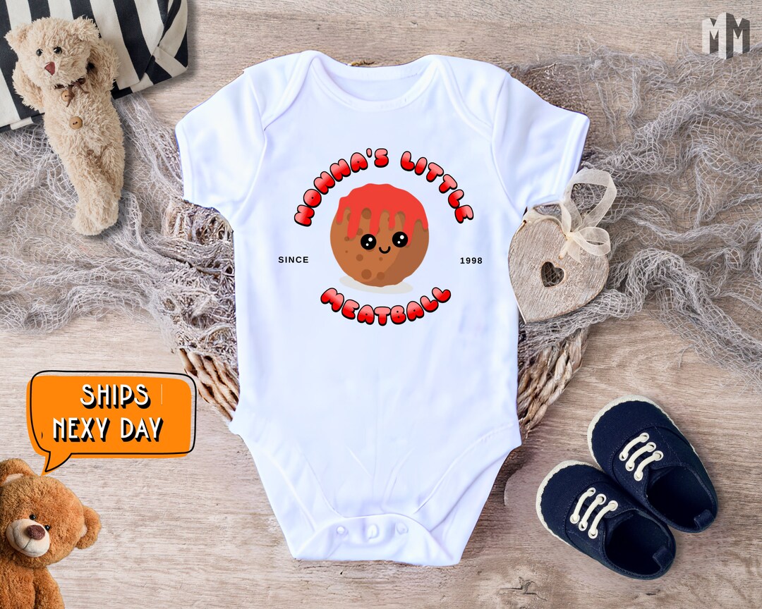 Traje de bebé de albóndiga de Nonna, traje de bebé humorístico de Roma ...