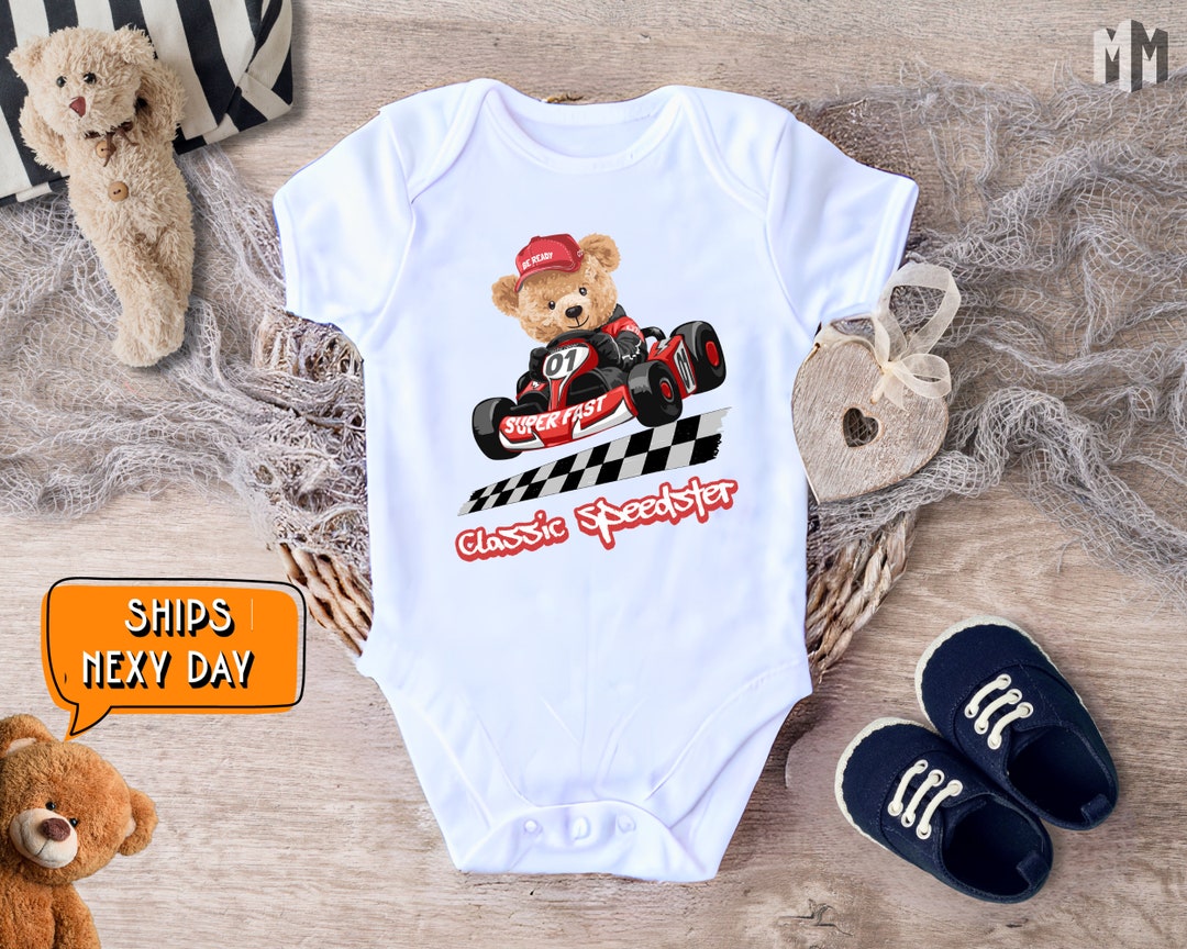 Classic Speedster Formula One Baby Clothing, Cute Teddy Racer Apparel ...