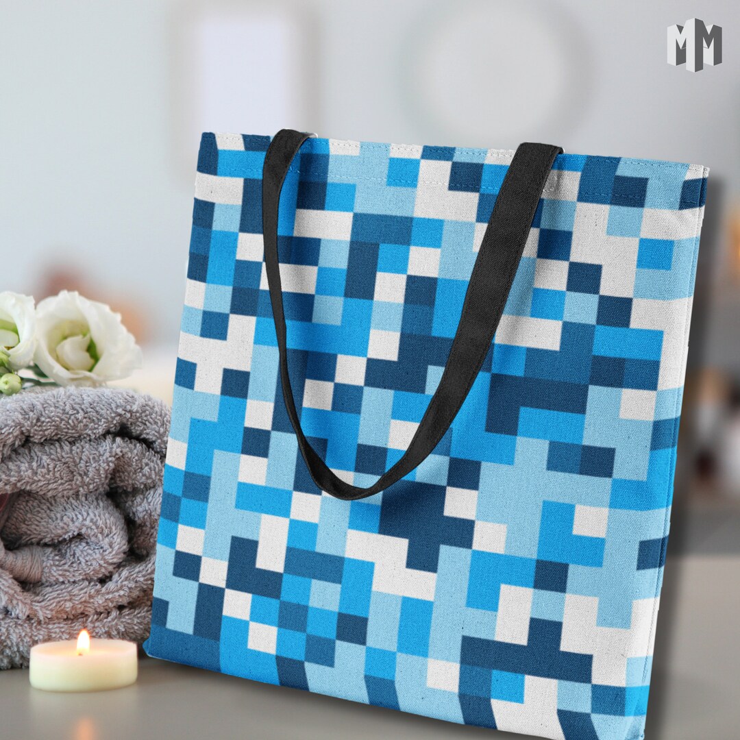 Pixel Perfection Tote Bag for Video Game Lovers, Retro Canvas Tote Bag ...
