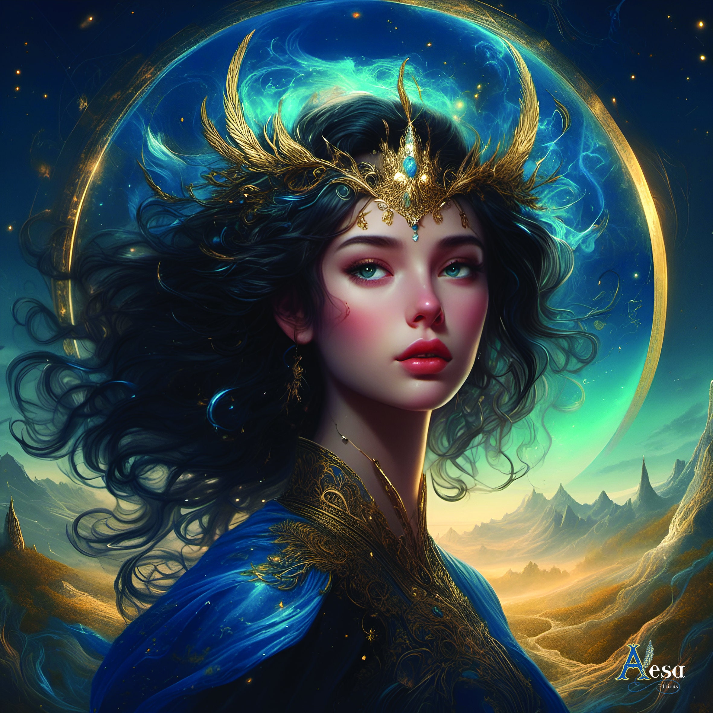 Print or PDF File, Wall Art Print, AI Artwork, "the Blonde Mermaid" - Etsy