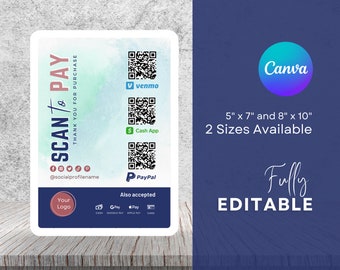 Vendor Payment Sign Template - Etsy