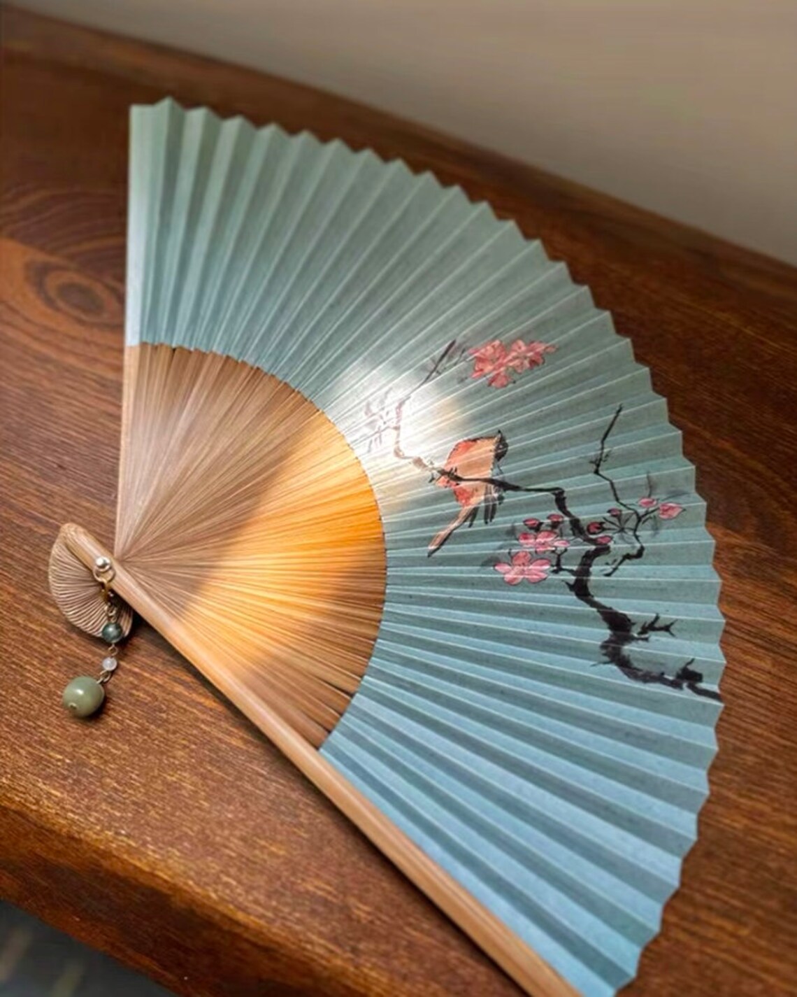 Hand Paint Japanese Bamboo Folding Hand Fan, 22 X 39 Cm, Japanese Hand ...
