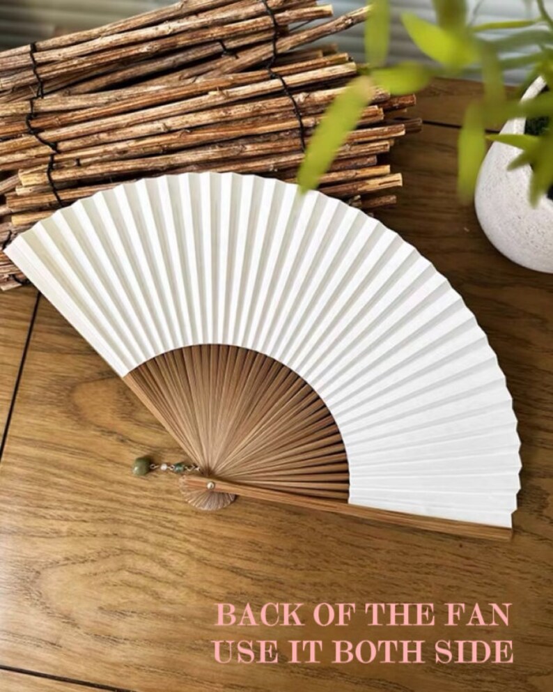 Hand Paint Japanese Bamboo Folding Hand Fan, 22 X 39 Cm, Japanese Hand ...