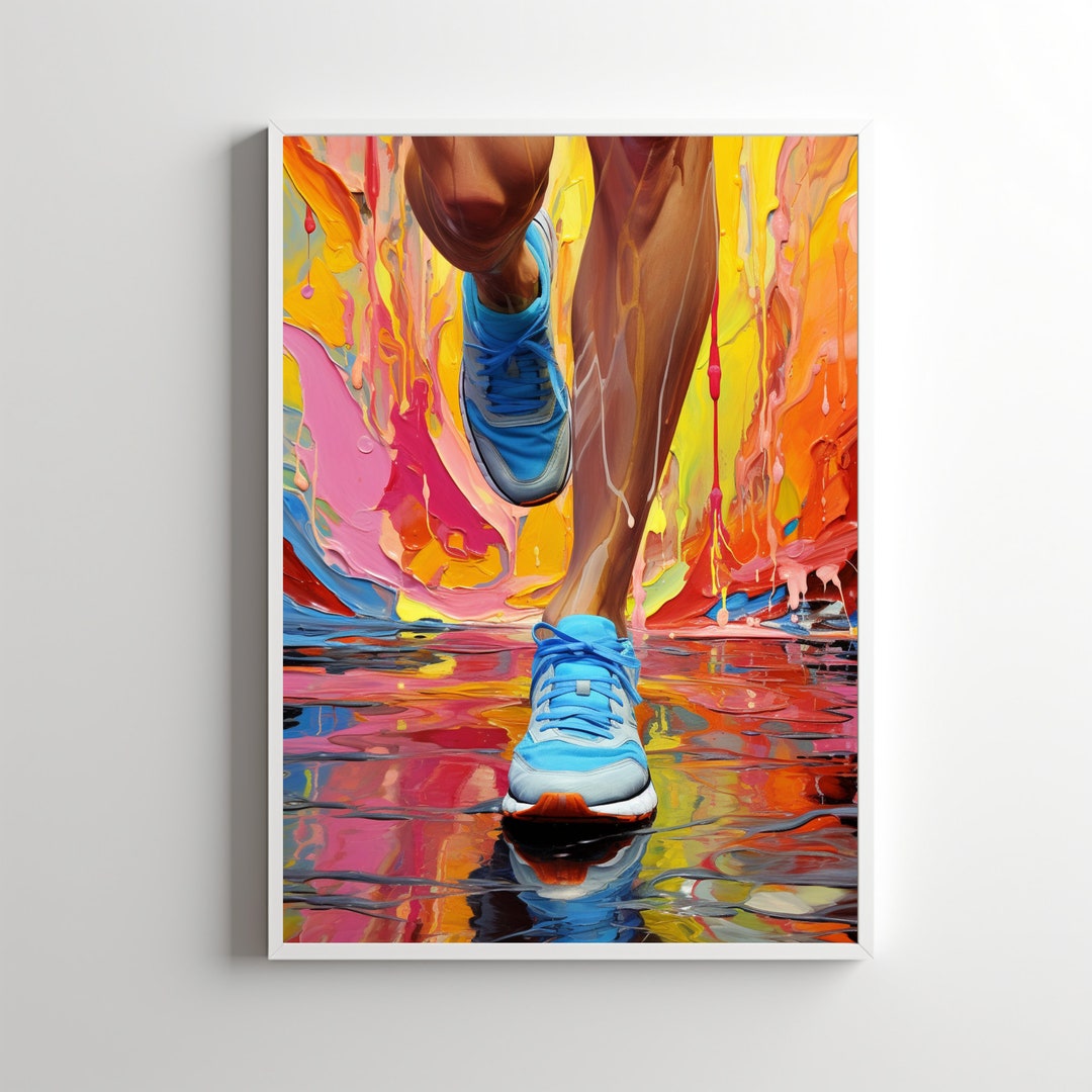 Running Wall Art Print, Running Poster, Marathon Wall Art, Digital ...