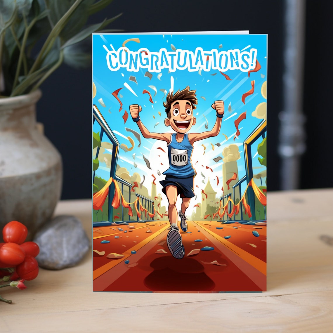 Congratulations Card for Runners, Well Done Greeting Card, Gift for ...