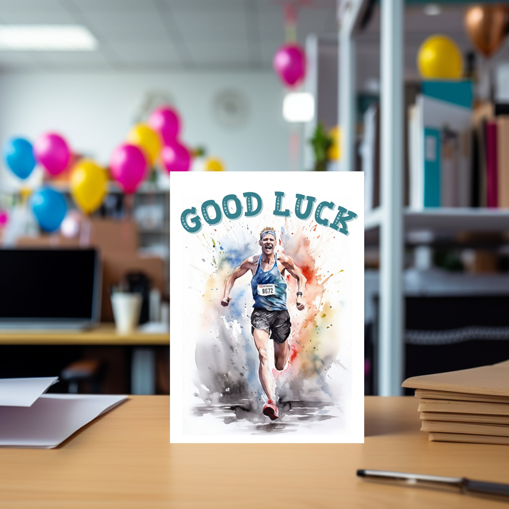 Marathon Runner Card: Good Luck, Well Done Greeting - Etsy