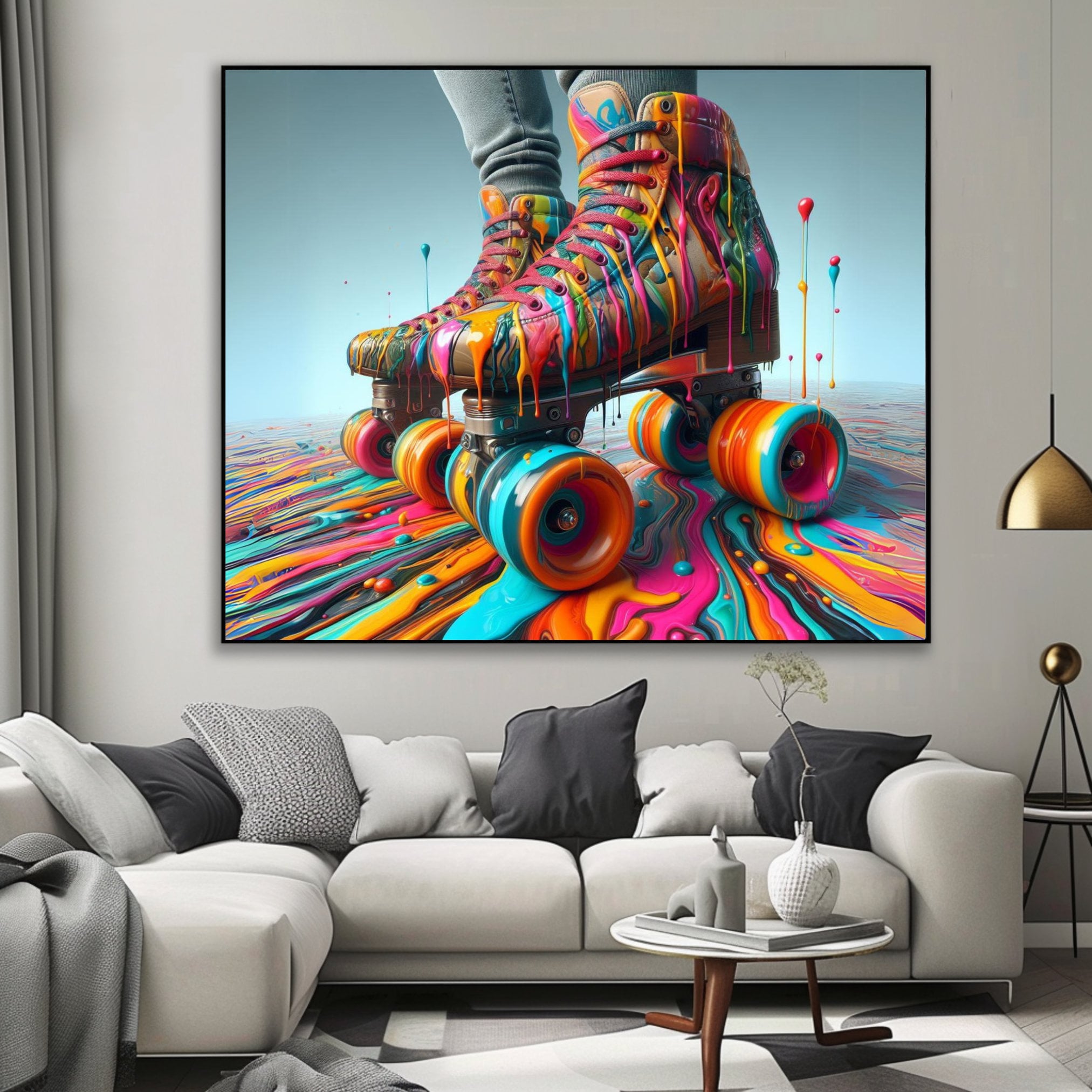 Roller Skate Poster, Roller Skate Art Print, Skating Gift, Quad Skate ...