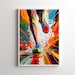 Abstract Running Art Print: Colourful Marathon Runner (digital Download ...