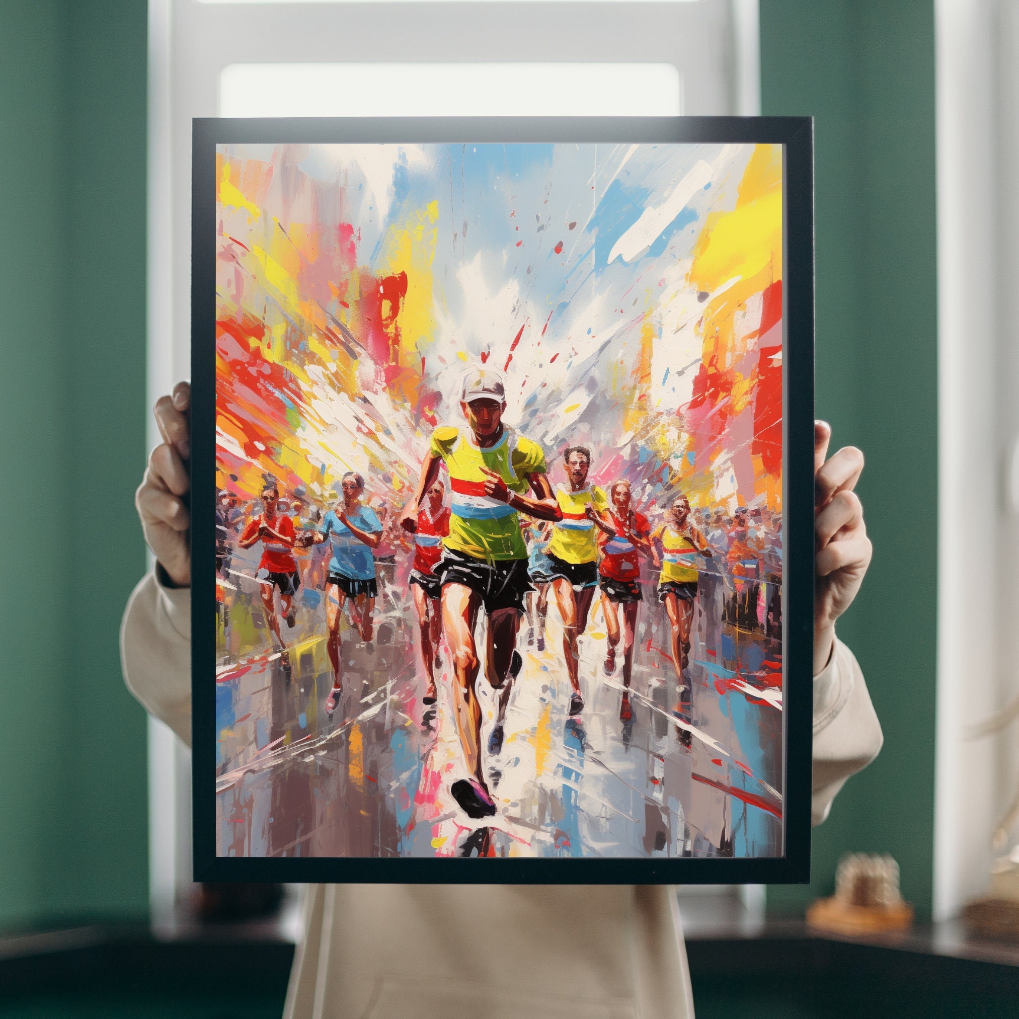 Running Poster, Running Wall Art Print, Home Gift for Runners, Digital ...