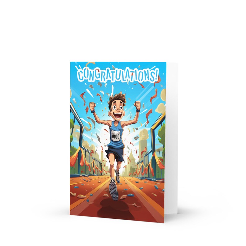 Congratulations Card for Runners, Well Done Greeting Card, Gift for ...