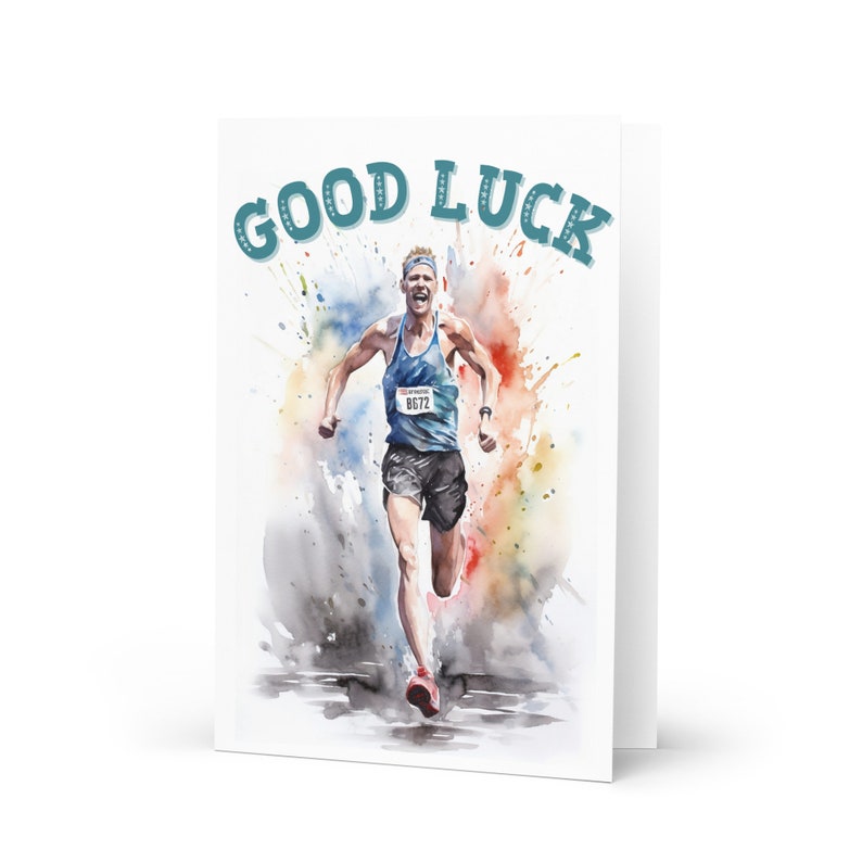 Marathon Runner Card: Good Luck, Well Done Greeting - Etsy