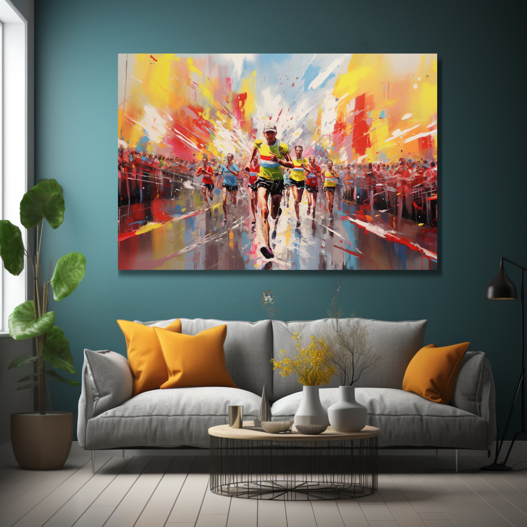 Running Poster, Running Wall Art Print, Home Gift for Runners, Digital ...