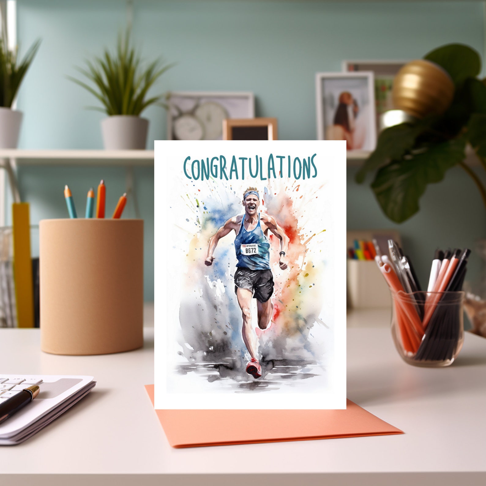 Marathon Finisher Card: Congratulations Runner Greeting Card - Etsy